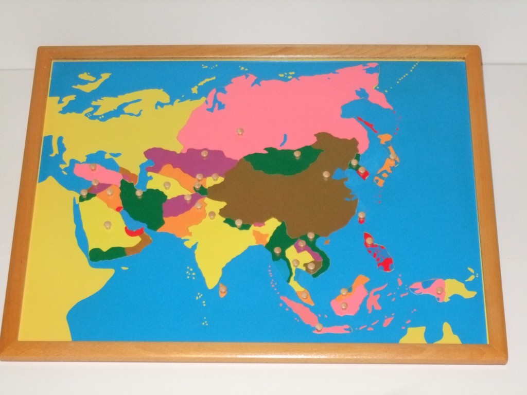 Asia Puzzle Map + control maps | Montessori Pre-School Supplies