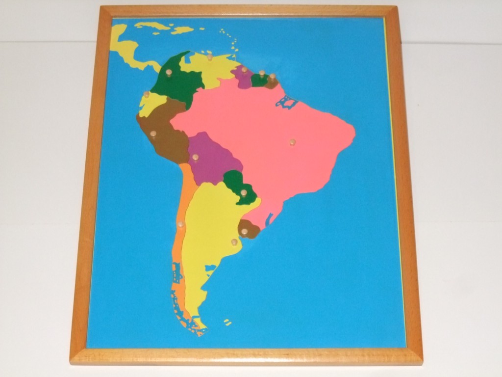 South America Puzzle Map + control map | Montessori Pre-School Supplies