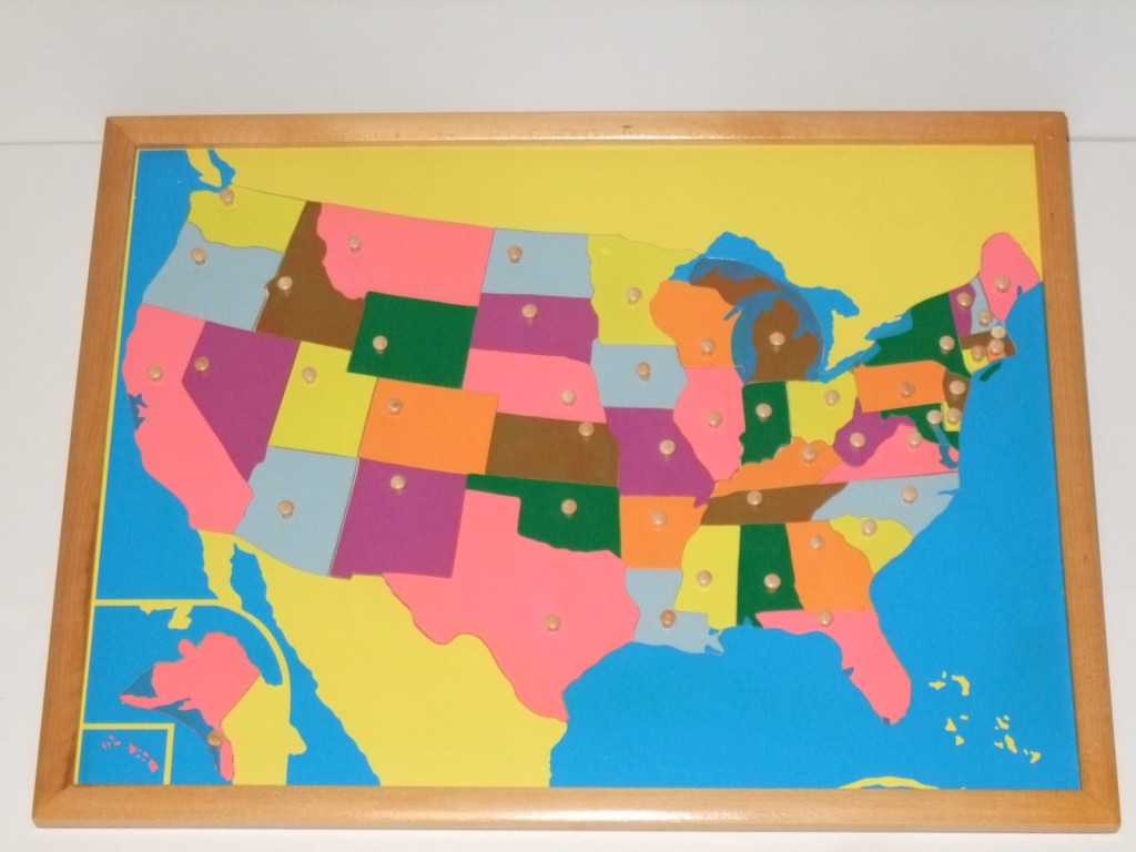 USA Puzzle Map + control maps | Montessori Pre-School Supplies