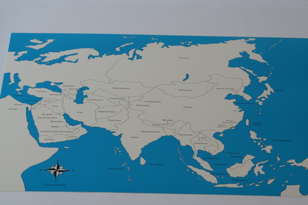 2 Control maps of Asia (labelled +unlabelled) | Montessori Pre-School ...