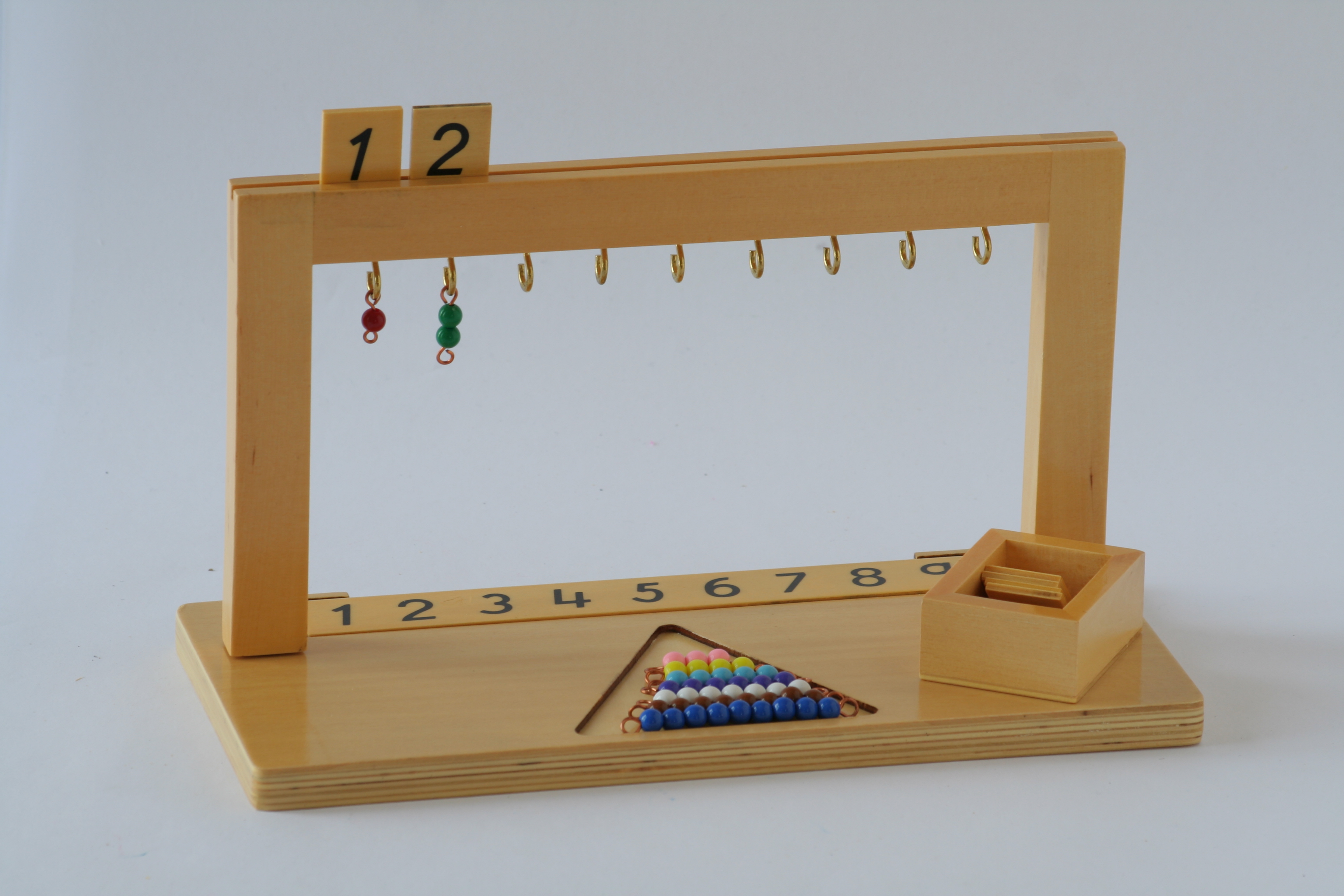 hanger for coloured bead stairs includes beads | Montessori Pre-School ...