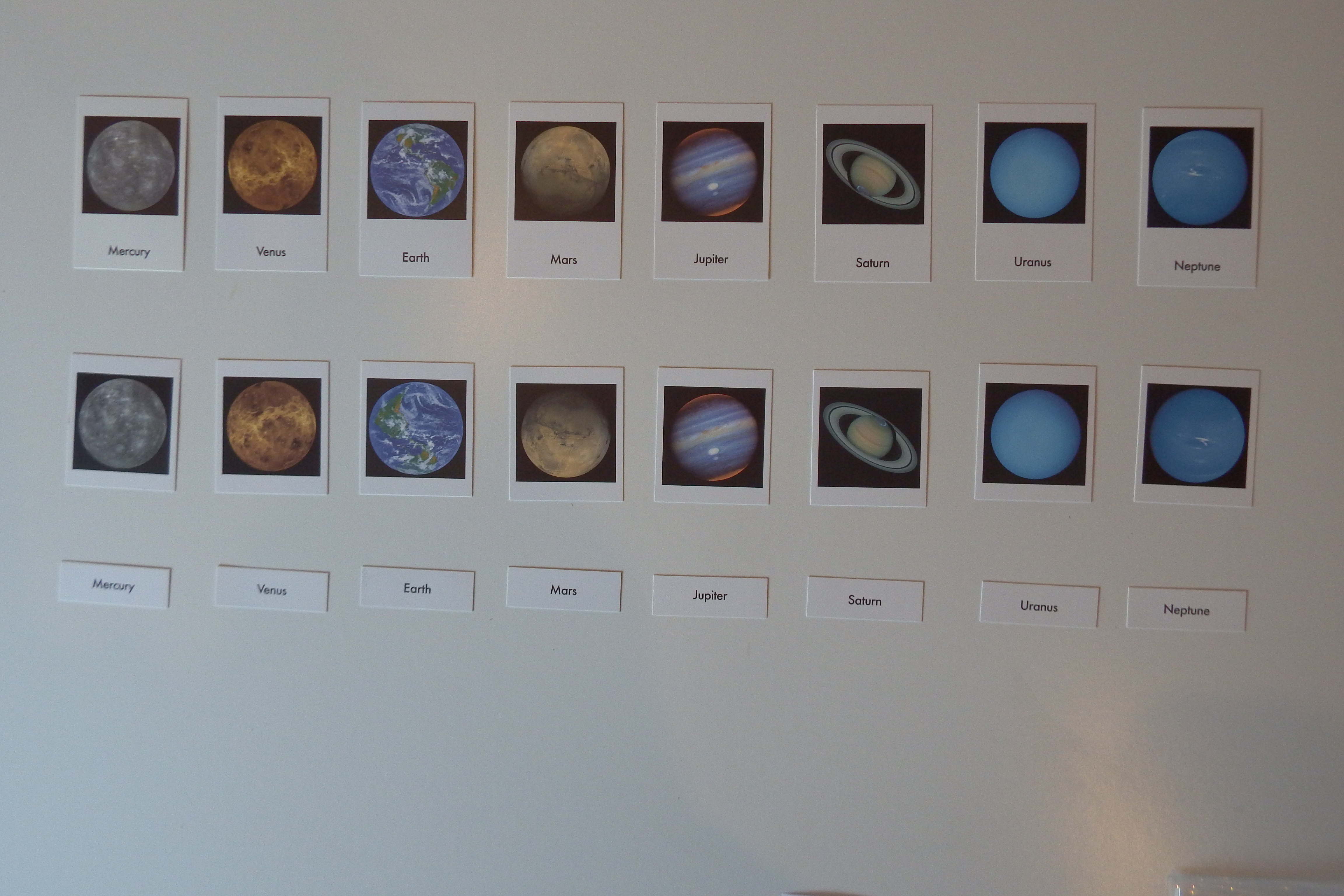 Planet matching cards | Montessori Pre-School Supplies