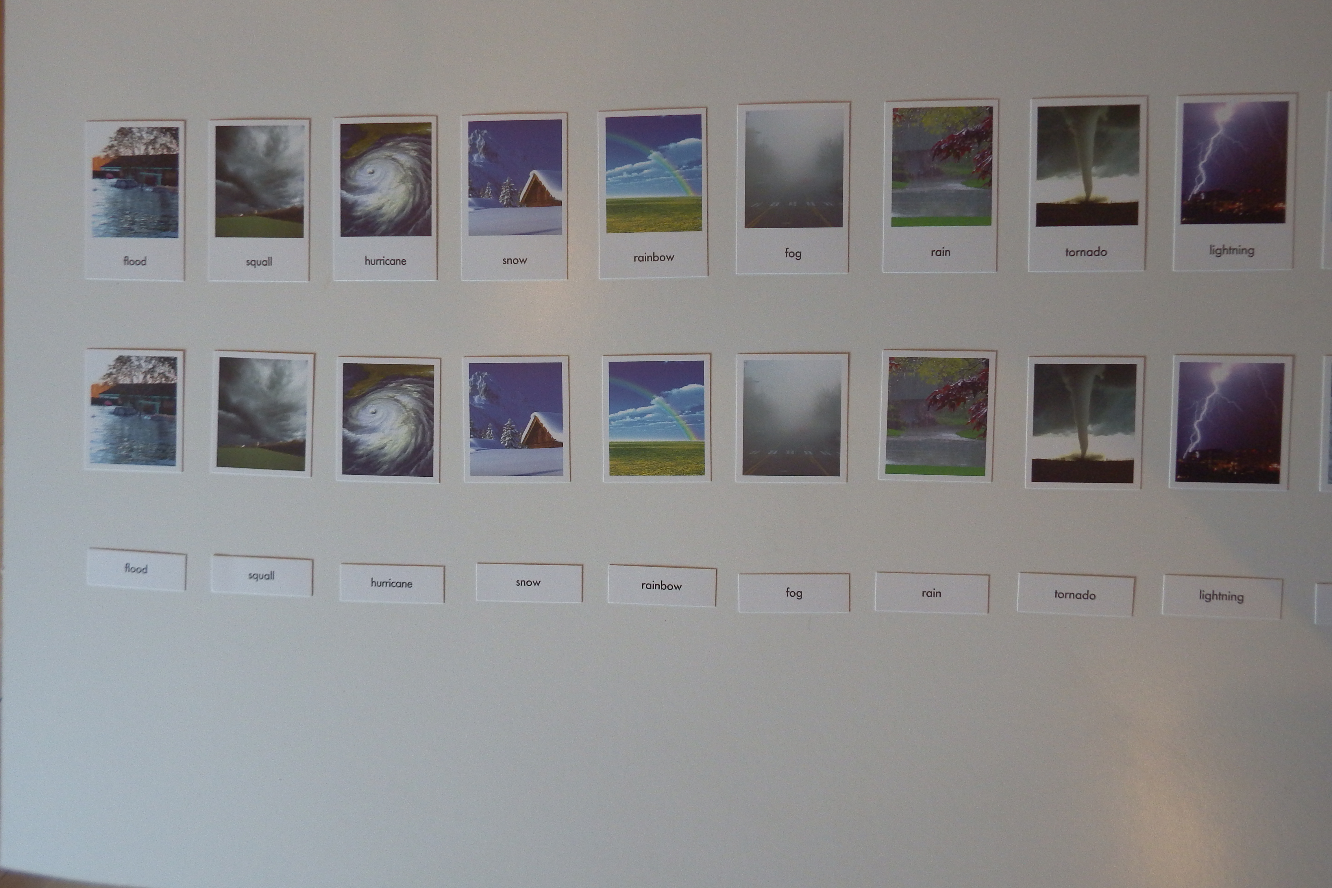Weather matching cards | Montessori Pre-School Supplies