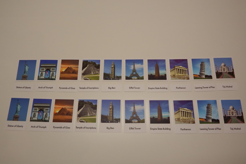Famous buildings matching cards | Montessori Pre-School Supplies